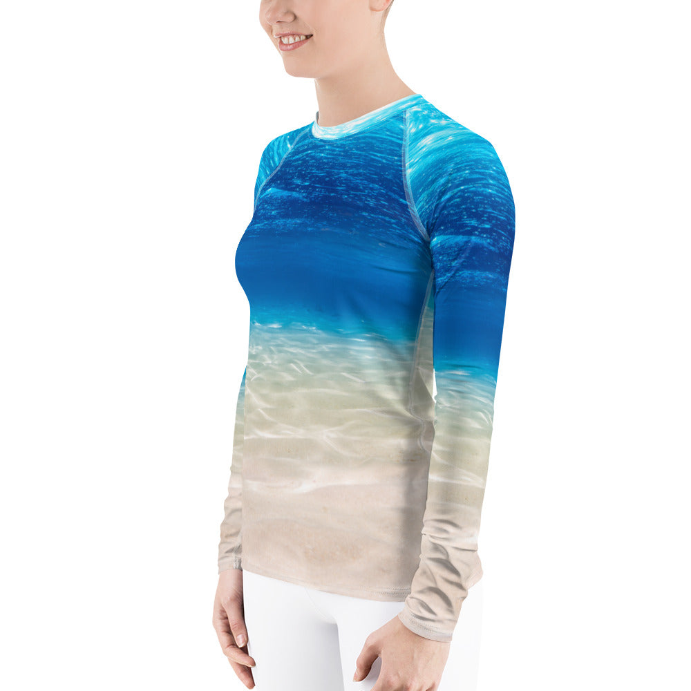 Underwater Beach Paradise Women's Rash Guard – OneOceanDesigns